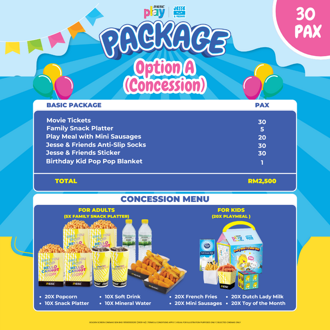 GSC Play Birthday & Movie Party Package (Jesse & Friends Theme ...